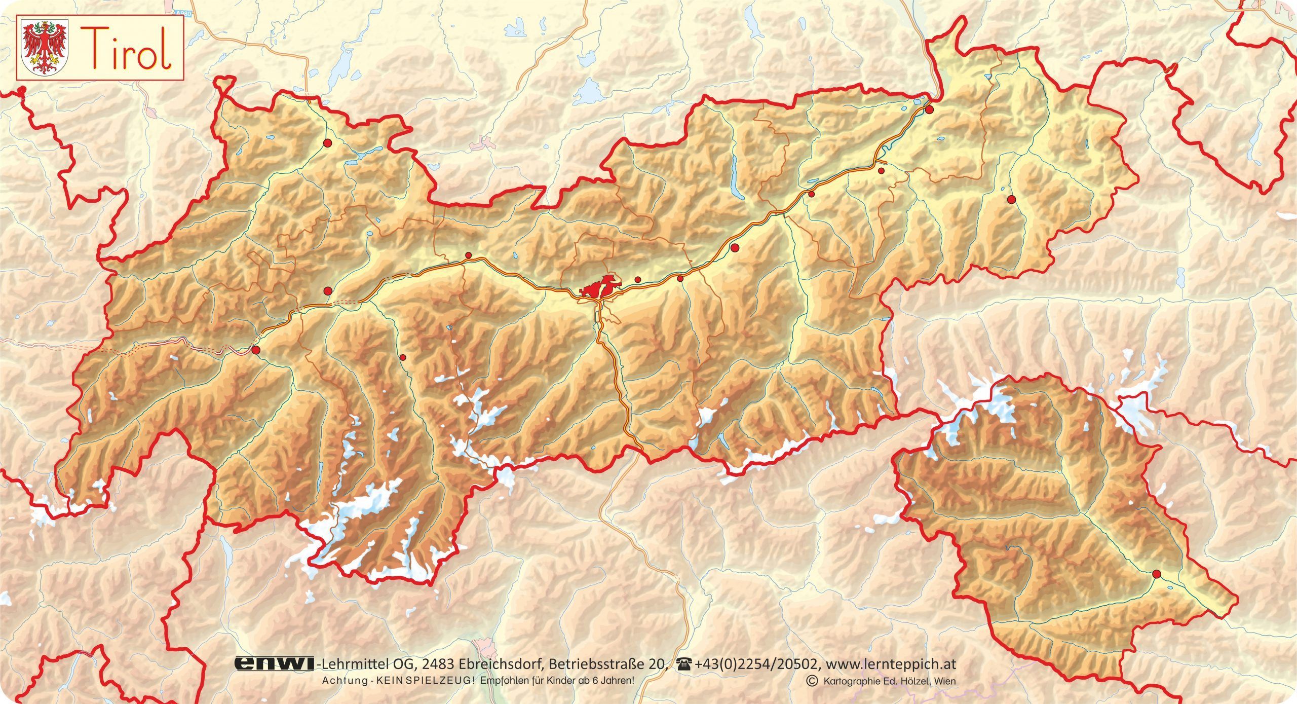 Tischauflage - Tirol mit Legematerial — ENWI Lehrmittel OG
